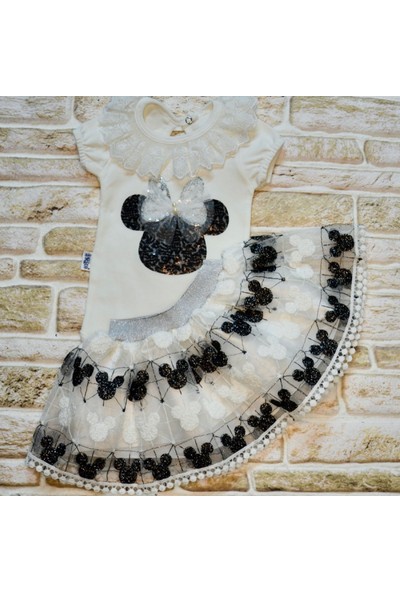 DGS Kız Çocuk Takım Payetli Micky Desen Brode Siyah 1 Yaş PS10277 DGS Kız Çocuk Takım Payetli Micky Desen Brode Siyah 1 Yaş PS10277