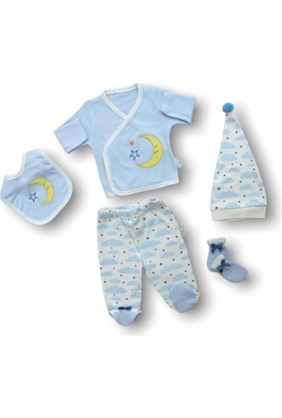 DGS Hastane Çıkışı Aydede Erkek Bebek Mavi 5'li Takım PS9819 DGS Hastane Çıkışı Aydede Erkek Bebek Mavi 5'li Takım PS9819