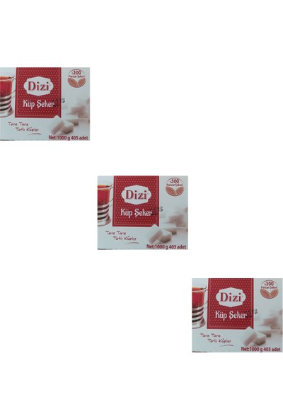 Dizi Küp Şeker 405'li 3 x 1 kg