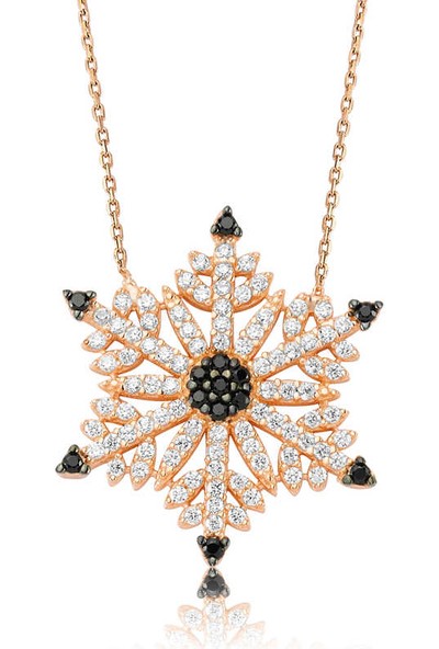 Gumush Gümüş Kar Tanesi Kadın Kolye