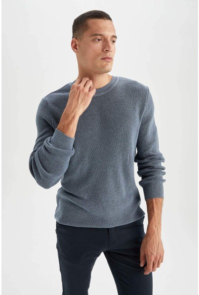 DeFacto Regular Fit Balıkçı Yaka Geri Dönüşümlü Kazak U5140AZ22WN