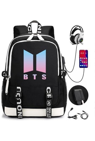 Sanlindou Bts Sırt Çantası USB Şarj Edilebilir Sırt Çantası Büyük Kapasiteli Öğrenci Okul Çantası (Renk-3) (Yurt Dışından) Sanlindou Bts Sırt Çantası USB Şarj Edilebilir Sırt Çantası Büyük Kapasiteli Öğrenci Okul Çantası (Renk-3) (Yurt Dışından)