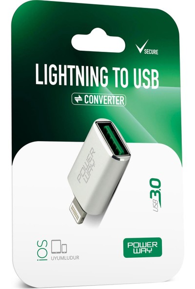 Powerway Lightning To USB 3.0 (Yüksek Hızlı) Veri Aktarımı Apple Uyumlu Otg Çevirici Dönüştürücü Powerway Lightning To USB 3.0 (Yüksek Hızlı) Veri Aktarımı Apple Uyumlu Otg Çevirici Dönüştürücü