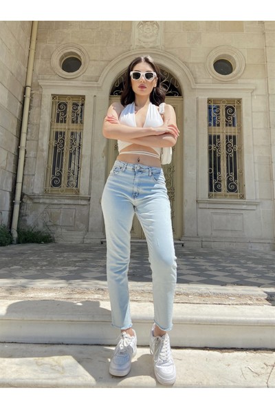 Kadın Püskül Detay Boyfit JEAN-(1569) Kadın Püskül Detay Boyfit JEAN-(1569)