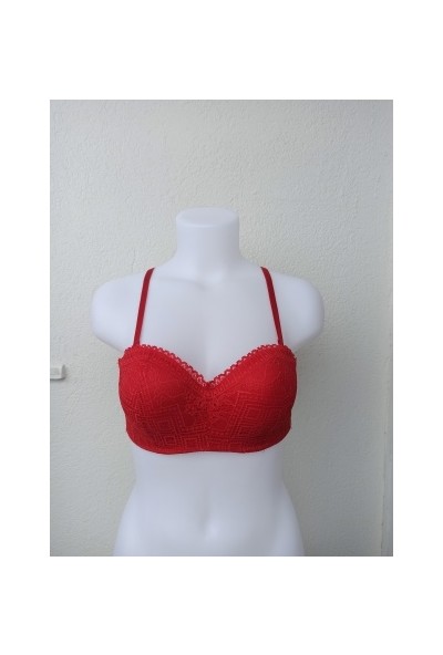 Nightlight Kırmızı Dolgusuz Bütün Kap Dantelli Sütyen Nightlight Kırmızı Dolgusuz Bütün Kap Dantelli Sütyen