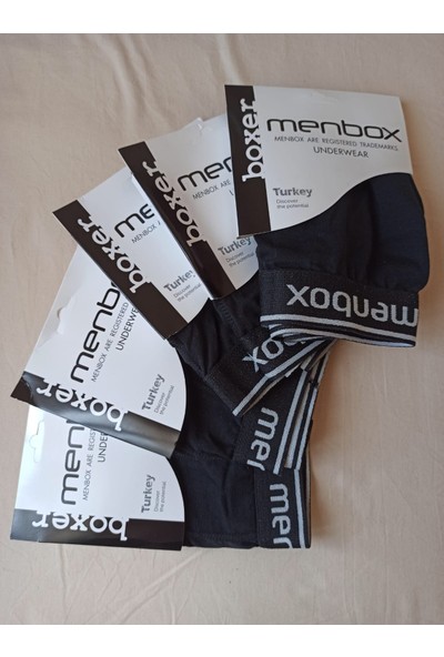 Menbox Siyah 5'li Klasik Erkek Boxer Menbox Siyah 5'li Klasik Erkek Boxer