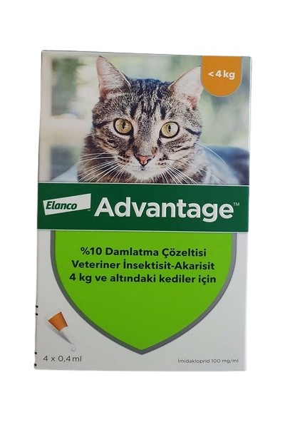Elanco Advantage 0.4 ml Kedidamlası 4 Pipet