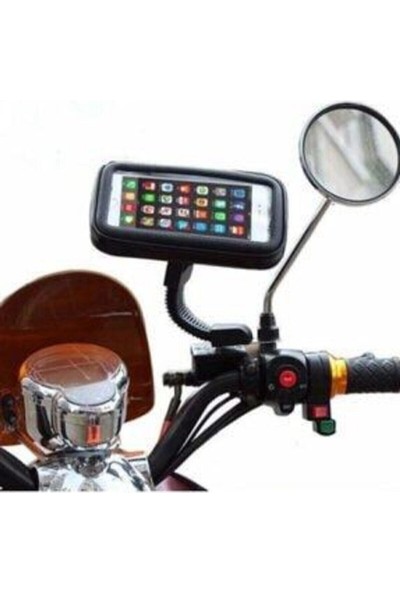 Eraks Motorsiklet 5-6.0 Inç Uyumlu Su Geçirmez Aynaya Montaj Telefon Tutacağı HD2959 Eraks Motorsiklet 5-6.0 Inç Uyumlu Su Geçirmez Aynaya Montaj Telefon Tutacağı HD2959