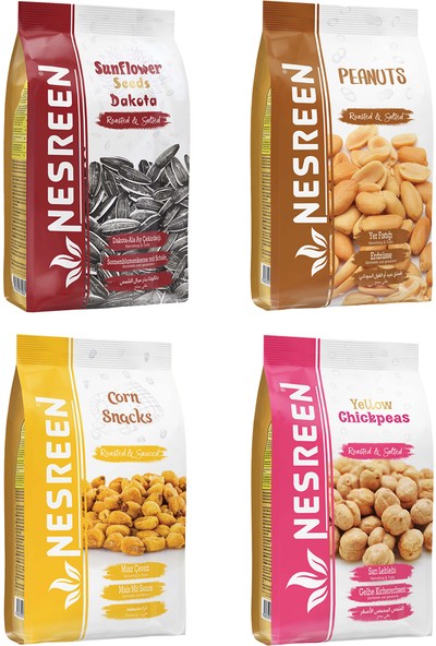 Nesreen Karışık Kuruyemiş Paketi 4'lü 760 gr