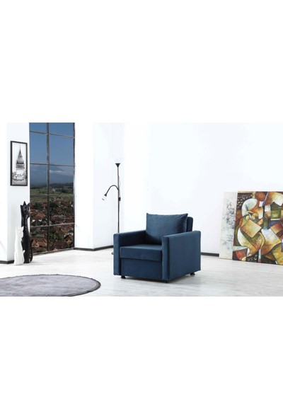 Ipek Mobilya Delfi Tek Kişilik Yatak Olabilen Koltuk - Refakatçı Koltuğu Mavi Ipek Mobilya Delfi Tek Kişilik Yatak Olabilen Koltuk - Refakatçı Koltuğu Mavi