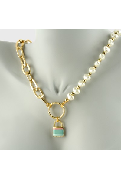 Gilan Göz Mineli Inci Kolye