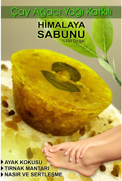 Black Pearl Çay Ağacı Yağı Katkılı Himalaya Tuzu Sabunu - Ayak Kokusu, Tırnak Mantarı, Nasır, Sertleşme Karşıtı Black Pearl Çay Ağacı Yağı Katkılı Himalaya Tuzu Sabunu - Ayak Kokusu, Tırnak Mantarı, Nasır, Sertleşme Karşıtı