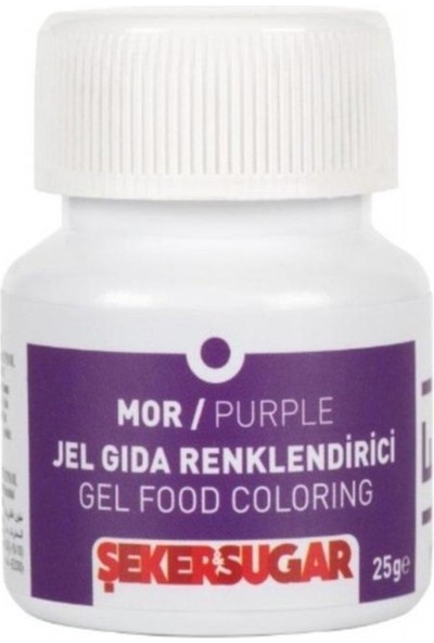 Şeker & Sugar Yenilebilir Jel Gıda Renklendiricisi 25 gr Mor