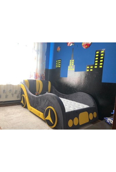 90X190 Mdf Arabalı Çocuk Yatağı (Yatak Dahildir) 90X190 Mdf Arabalı Çocuk Yatağı (Yatak Dahildir)