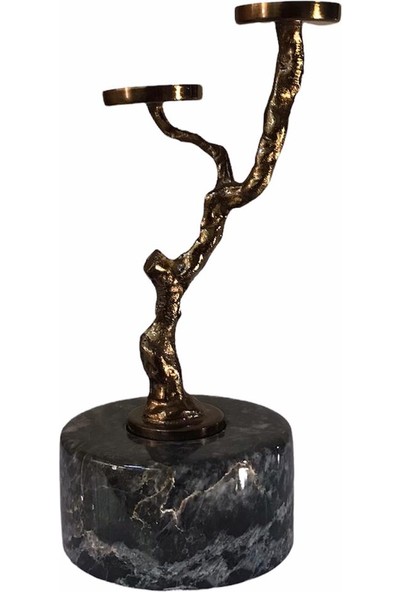 Arpe Dekor Iki Gözlü Dallı Mumluk V-6254 Arpe Dekor Iki Gözlü Dallı Mumluk V-6254