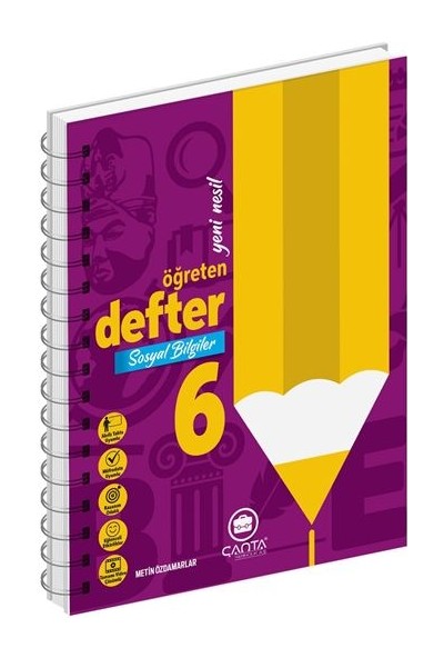 Çanta Yayınları 6. Sınıf Sosyal Bilgiler Okula Yardımcı Öğreten Defter Çanta Yayınları 6. Sınıf Sosyal Bilgiler Okula Yardımcı Öğreten Defter