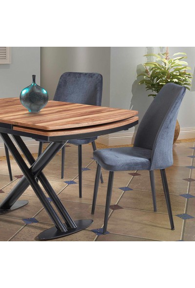 Eymense Toprak 4 Sandalyeli Mutfak Masa Takımı