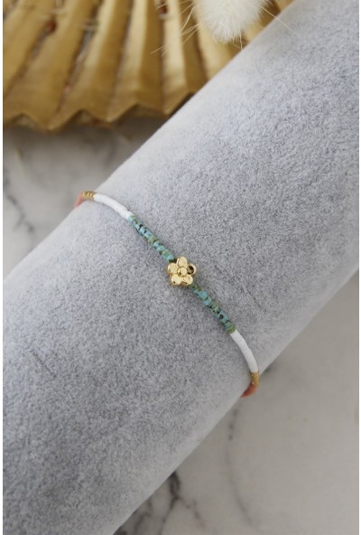 DM Miyuki Miyuki Gold Çiçek Model Dizi Bileklik