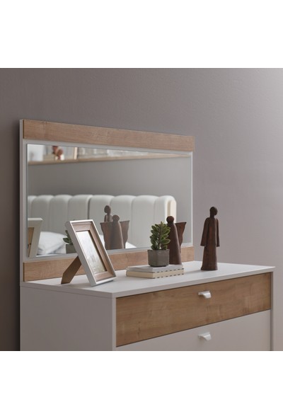 Enza Home Polka Şifonyer Aynası Beyaz