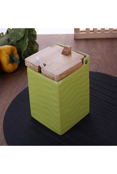 Porselen Tuz Kabı Yeşil Renk