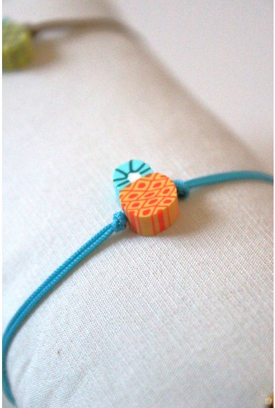 Ananas Figürlü Ipli Bileklik