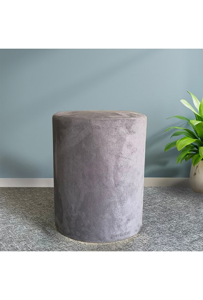 Creas Home Creapuf Gold Detaylı 28 Çap Kahverengi Puf