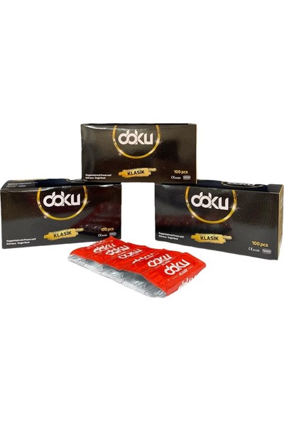 Doku Kayganlaştırıcı Prezervatif Klasik 100'LÜ 3 Paket Doku Kayganlaştırıcı Prezervatif Klasik 100'LÜ 3 Paket