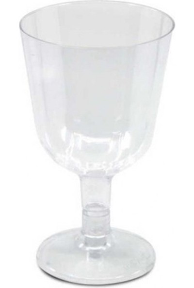 Parti Adresi Mini Şarap Kadehi Şeffaf Ayaklı 6'lı