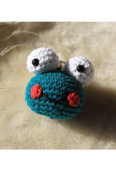 Vegüba Amigurumi Kurbağa Anahtarlık Vegüba Amigurumi Kurbağa Anahtarlık