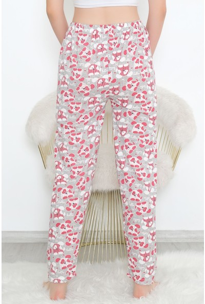 Desenli Pijama Altı Grikırmızı - 8540.1567.