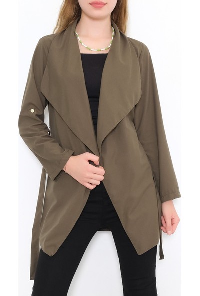 Kemerli Kısa Kimono Haki - 9854.180.