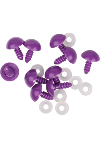 Simisso Amigurumi Vidalı Göz Mor 10 mm 5 Çift