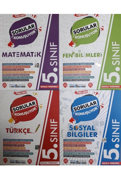 Pruva Akademi 5. Sınıf 4'lü Güncel Sorular Konuşuyor Soru Bankası Seti Pruva Akademi 5. Sınıf 4'lü Güncel Sorular Konuşuyor Soru Bankası Seti