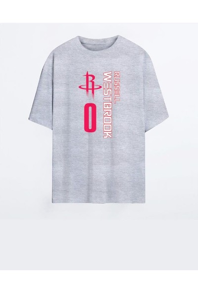 Rockets 71 Gri Hg Erkek Oversize Tshirt - Tişört Rockets 71 Gri Hg Erkek Oversize Tshirt - Tişört