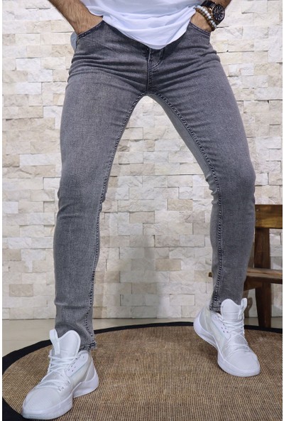 Saylık Gri Erkek Spor Kesim Jeans