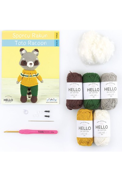 Tuva Amigurumi Kiti_sporcu Rakun Tuva Amigurumi Kiti_sporcu Rakun