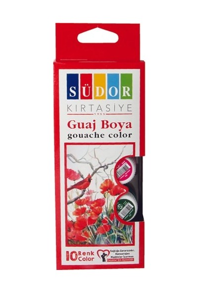 Südor Guaj Boya 10 Renk 10 x 20 ml Südor Guaj Boya 10 Renk 10 x 20 ml