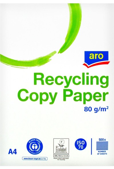 Aro A4 Fotokopi Kağıdı 80GR 2500 Adet 5'li Paket Geri Dönüşüm Kağıdı Aro A4 Fotokopi Kağıdı 80GR 2500 Adet 5'li Paket Geri Dönüşüm Kağıdı