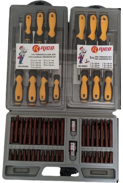 Rico 40 Parça Kaplamalı Bits Torx Takımı - Torx Tornavida Takımı - Tornavida Takımı Seti Kam Panya Rico 40 Parça Kaplamalı Bits Torx Takımı - Torx Tornavida Takımı - Tornavida Takımı Seti Kam Panya