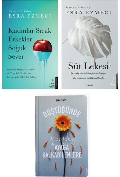 Esra Ezmeci - Süt Lekesi - Düştüğünde Kalkarsan Hayat Güzeldir - 3 Kitap Tatil Seti Esra Ezmeci - Süt Lekesi - Düştüğünde Kalkarsan Hayat Güzeldir - 3 Kitap Tatil Seti