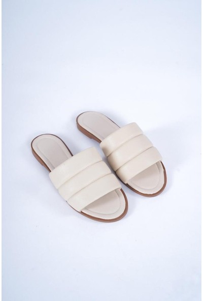 Bpm Kadın Nut Dikiş Detaylı Düz Terlik