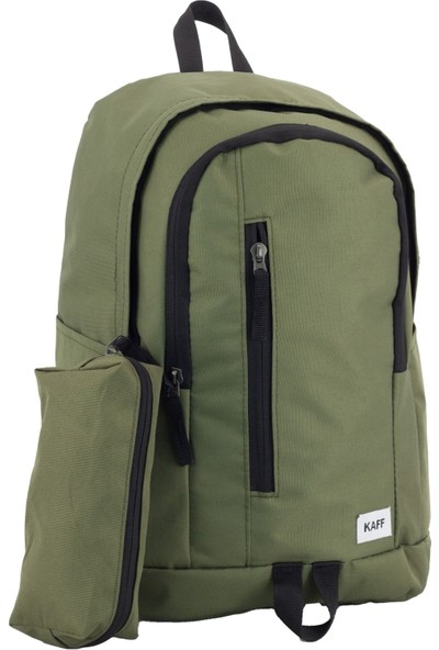Kaff Sport 510 Kalem Kutulu Set, 3 Bölmeli Sırt Çantası Haki