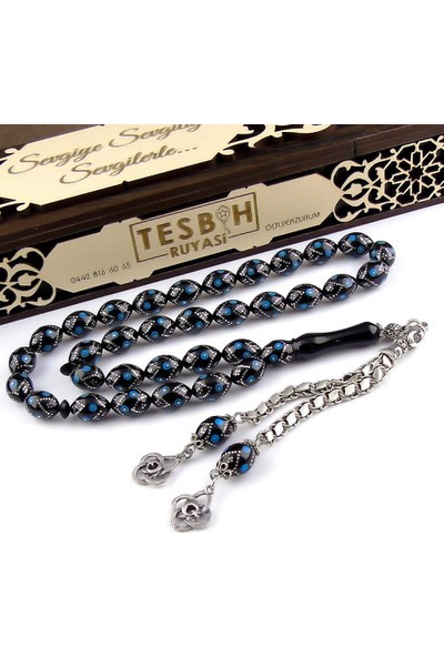 Tesbih Rüyası Gümüş Işleme Erzurum Oltu Taşı Tesbih