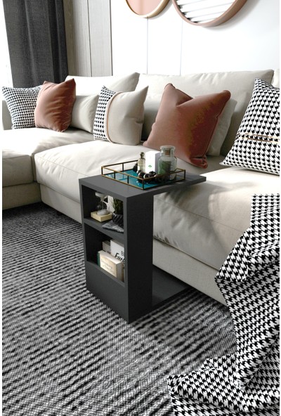 Sanal Mobilya Lima Sehpa Yan Antrasit Gri