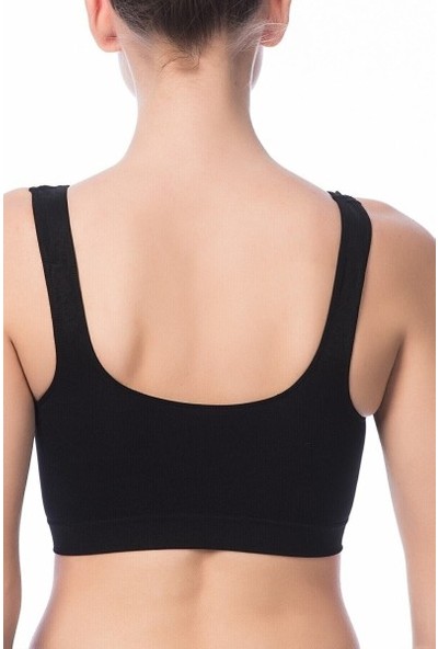 Markaden Siyah Nbb Geniş Askılı Dikişsiz Büstiyer