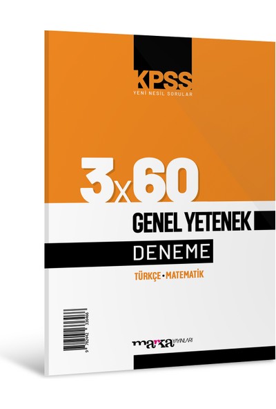 Marka Yayınları KPSS 2023 Genel Yetenek 3x60 Deneme Sınavı Marka Yayınları KPSS 2023 Genel Yetenek 3x60 Deneme Sınavı