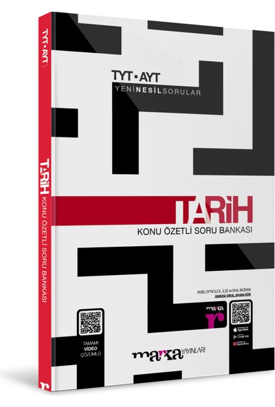 Marka Yayınları YKS TYT 2022 Tarih Konu Özetli Soru Bankası Video Çözümlü Marka Yayınları YKS TYT 2022 Tarih Konu Özetli Soru Bankası Video Çözümlü