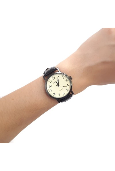 Spectrum Füme Metal Kasa ve Siyah Deri Kordon Erkek Kol Saati CHES214 Spectrum Füme Metal Kasa ve Siyah Deri Kordon Erkek Kol Saati CHES214