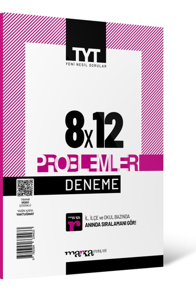 Marka Yayınları TYT 2022 Yeni Nesil 8X12 Tamamı Video Çözümlü Problemler Deneme Marka Yayınları TYT 2022 Yeni Nesil 8X12 Tamamı Video Çözümlü Problemler Deneme