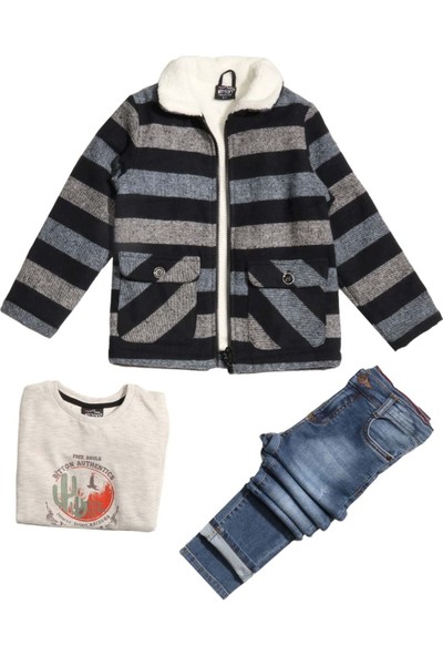 Hopi Kids Çocuk Erkek 3lü Takım - Saks - 8-9 Yaş